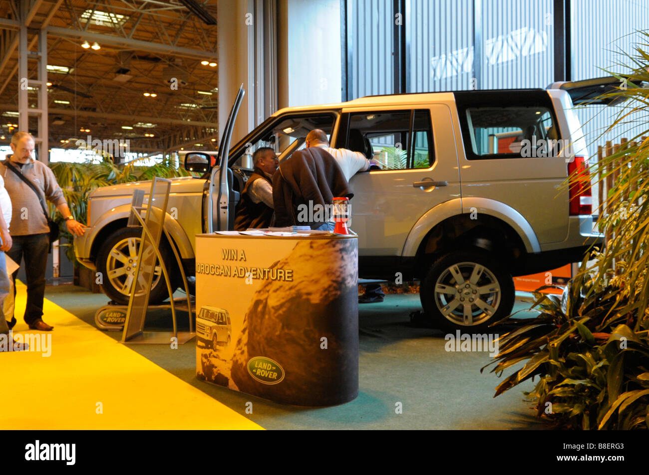 A Land Rover Stand at the National Boat Caravan and Outdoor Show in ...