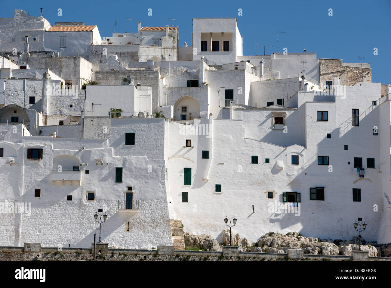 White washed buildings of Ostuni Puglia Italy Stock Photo - Alamy