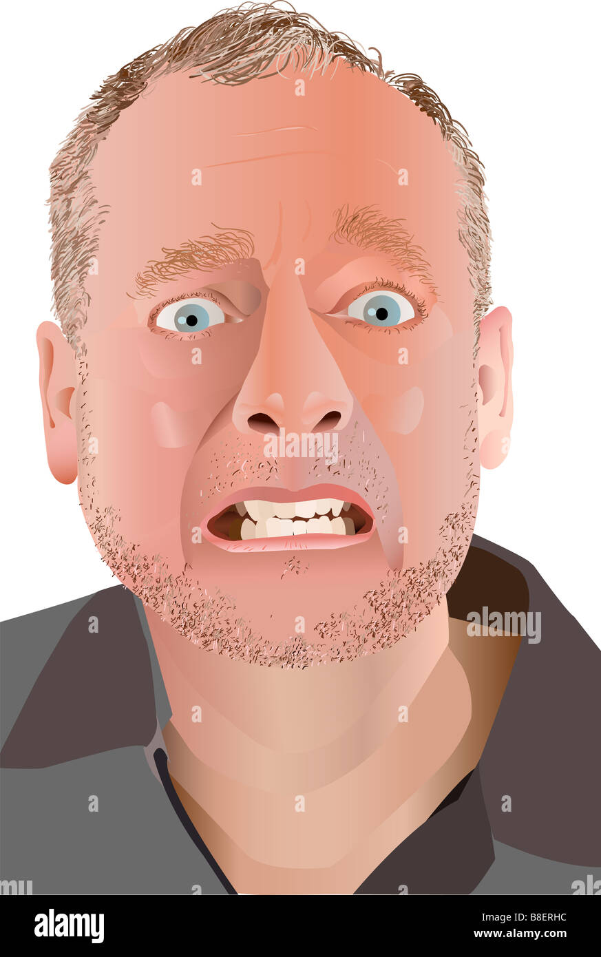 Illustration of someone being stressed out isolated on white Stock ...