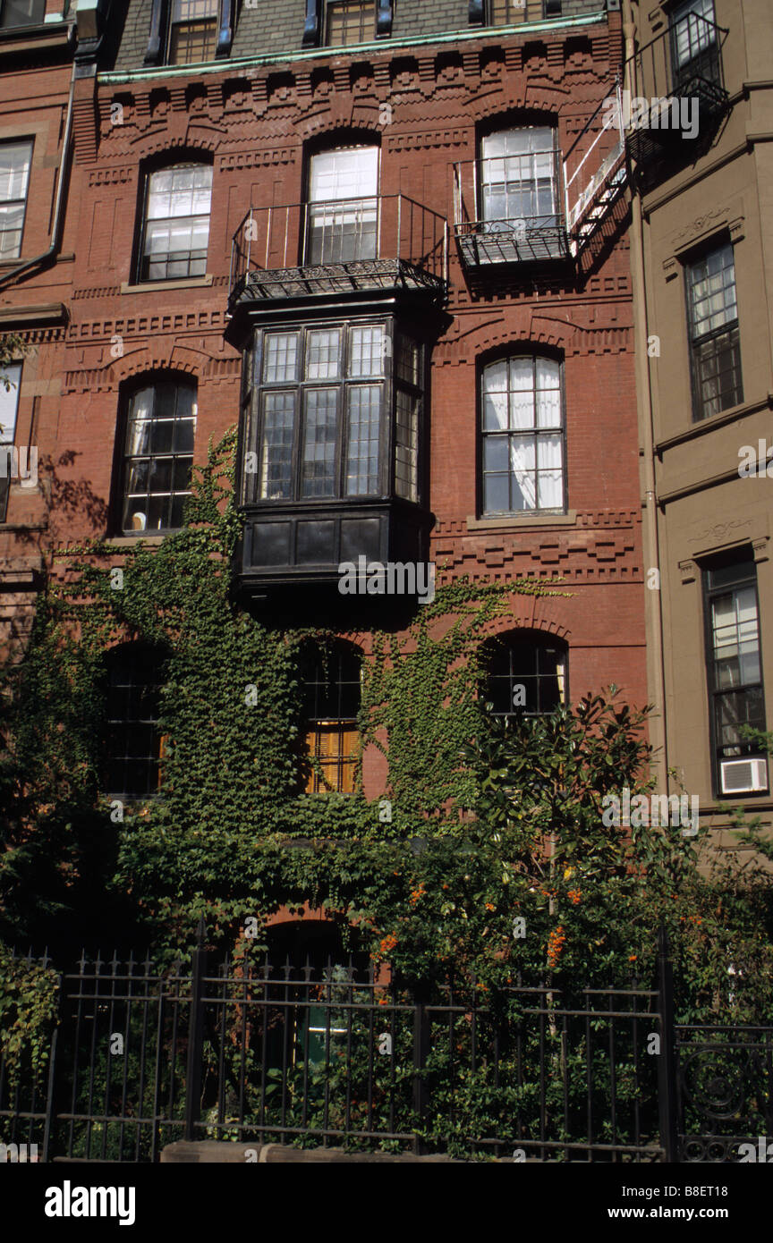 Boston, Mass;, Back bay area, houses on Dartmouth Street Stock Photo ...