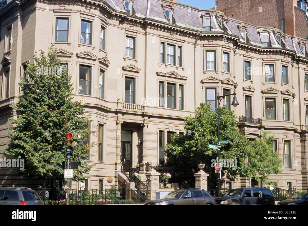 Influenced by haussmann back bay architectural district hi-res stock ...