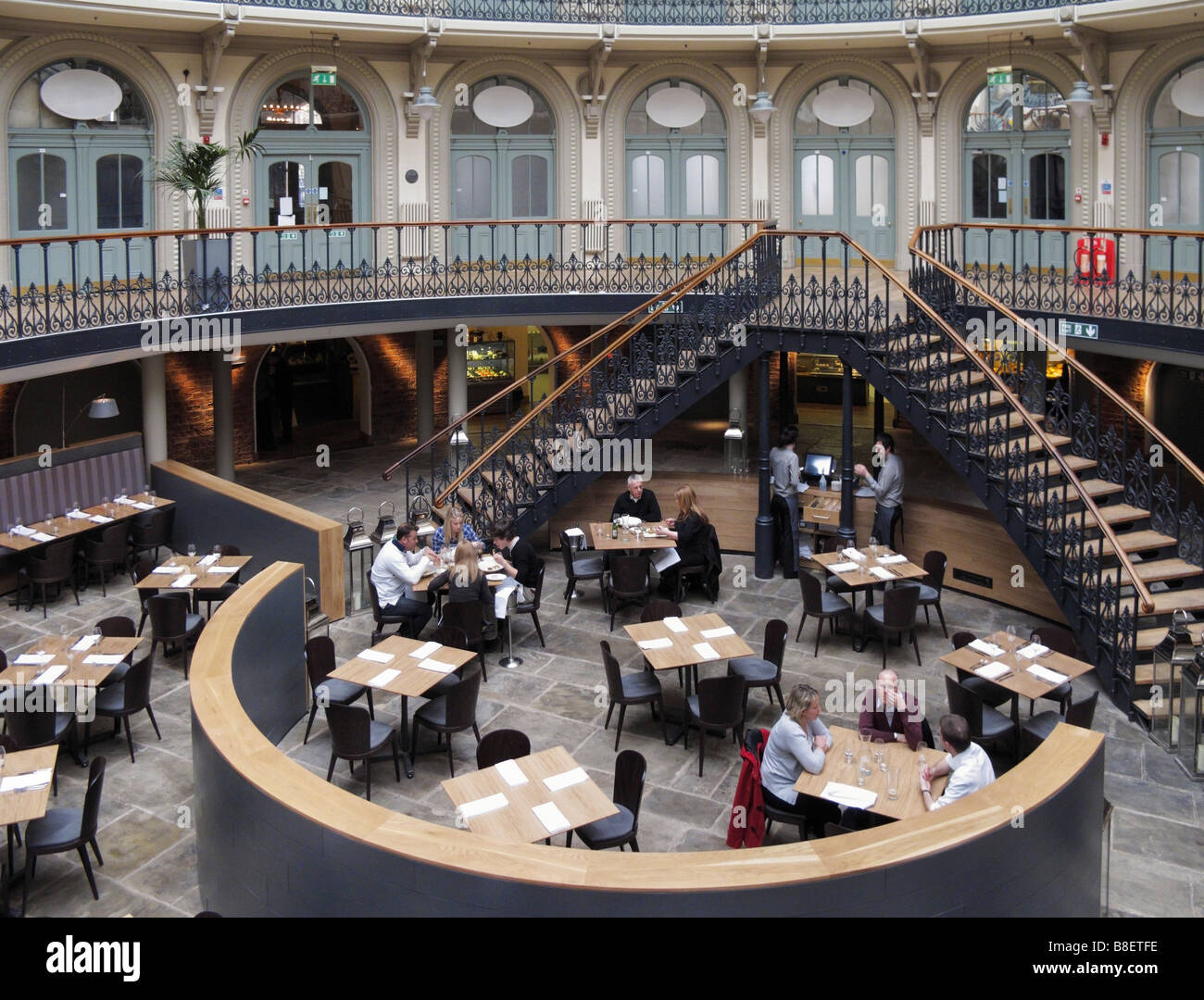 Piazza by Anthony restaurant in the historic Corn Exchange, Leeds, West ...