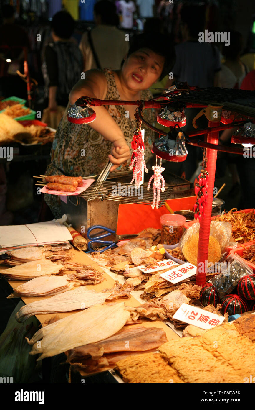 Taiwan, Taipei, street market, dry fish Stock Photo - Alamy