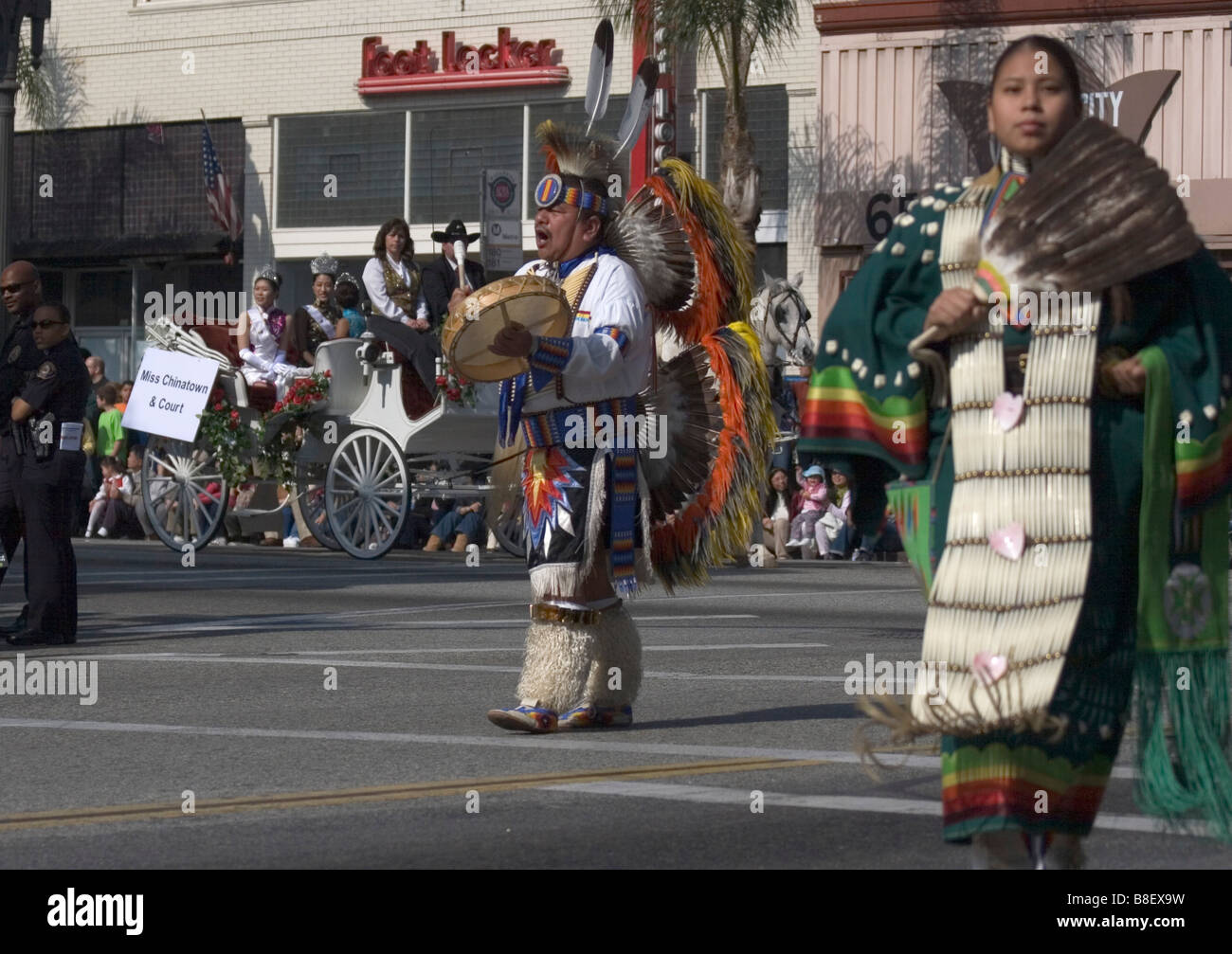 Members of native American dance troupe that performs Native American ...