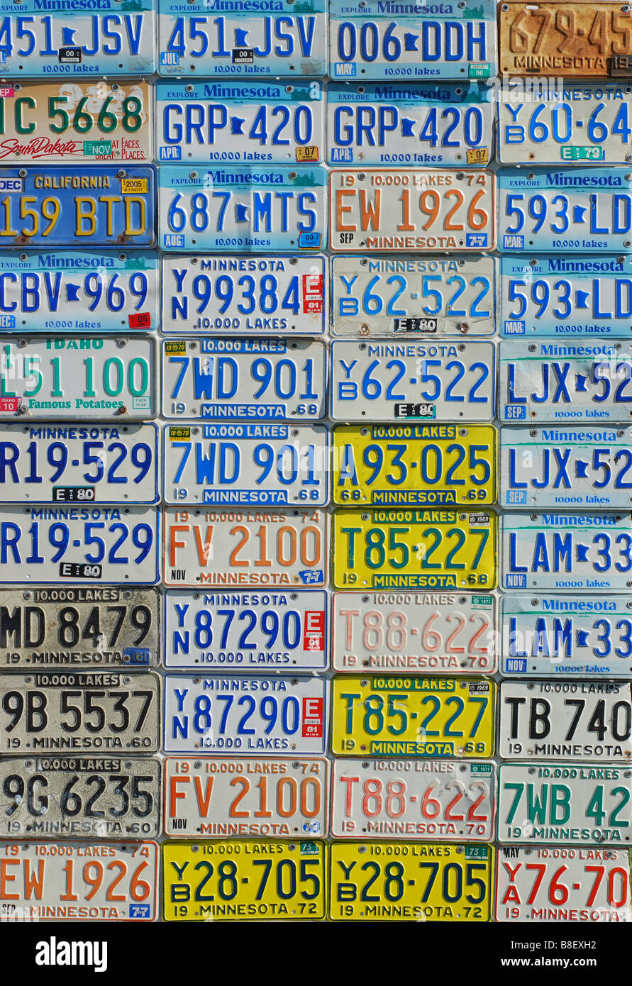 License plate display hi-res stock photography and images - Alamy
