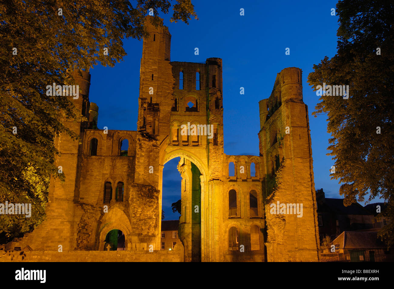 Kelso abbey illuminated hi-res stock photography and images - Alamy