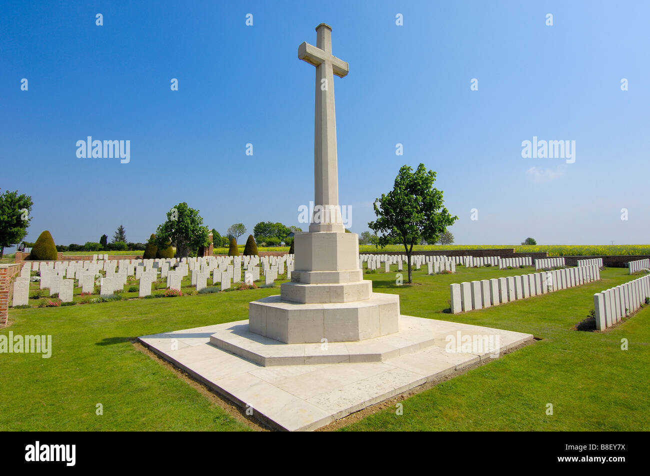 Bapaume first World War Cemetery Picardie Somme valley France Stock ...