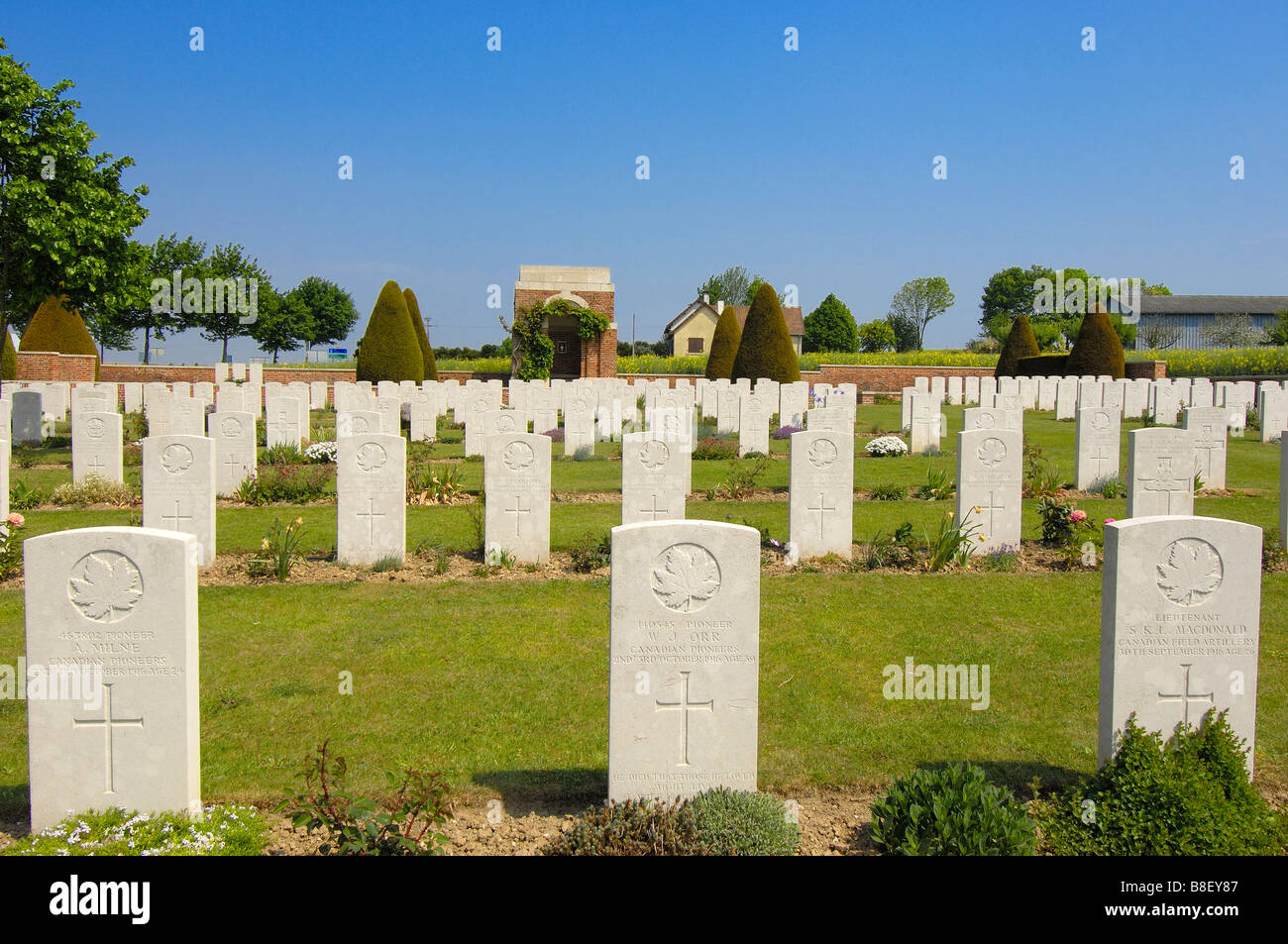 Bapaume first World War Cemetery Picardie Somme valley France Stock ...