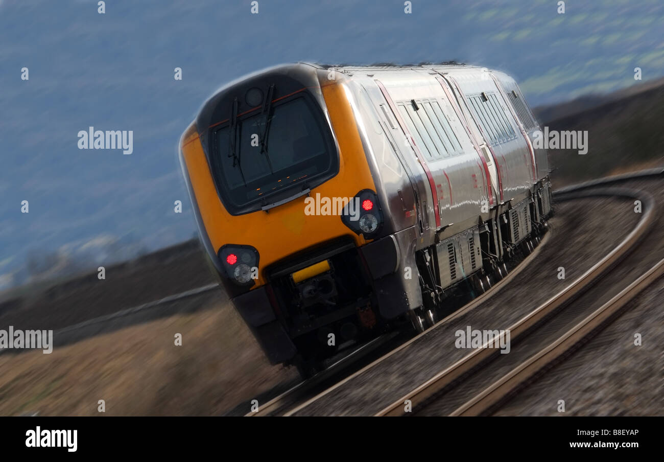 TRAIN AT SPEED Stock Photo - Alamy