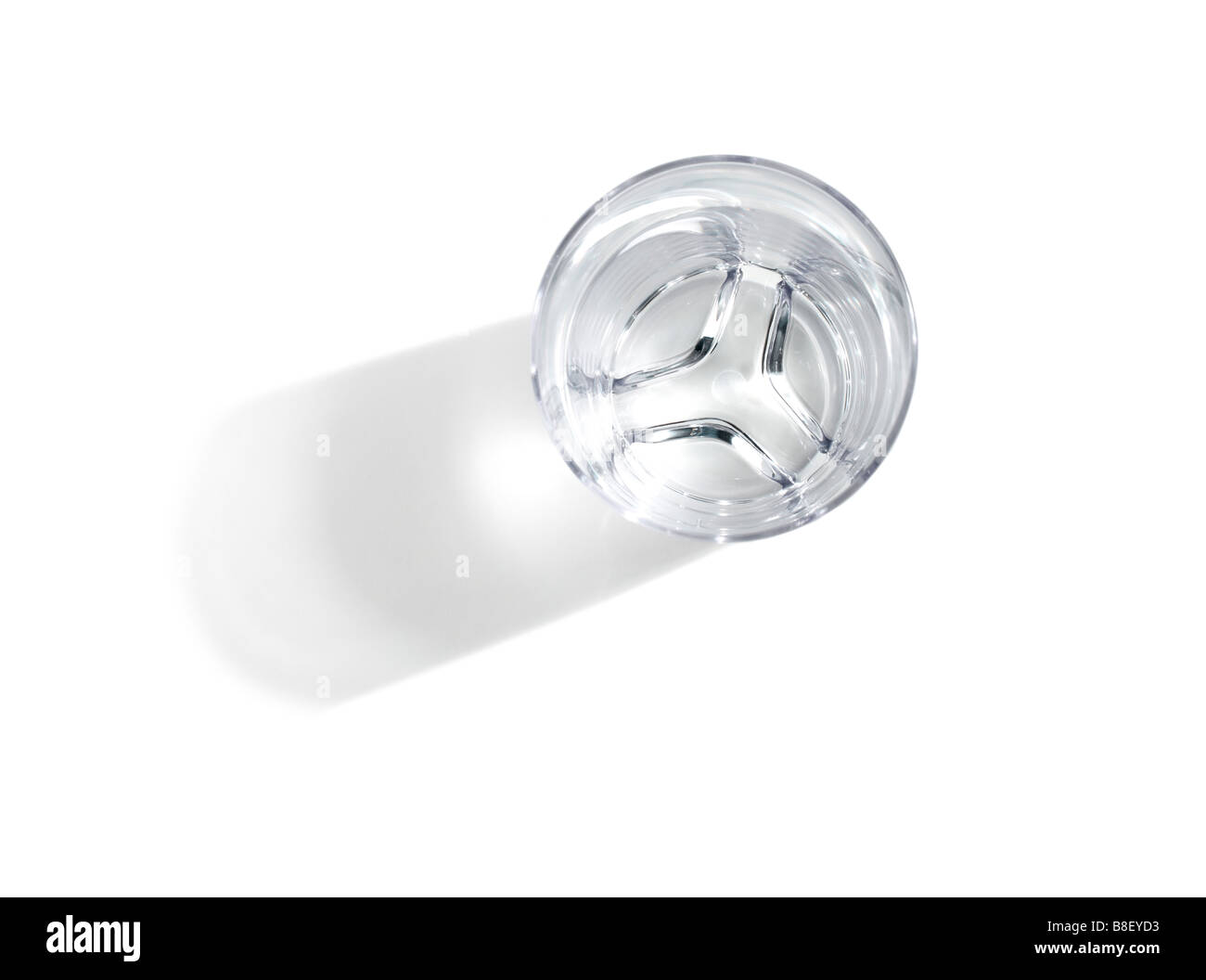 Overhead View of a Glass of Water Stock Photo - Alamy