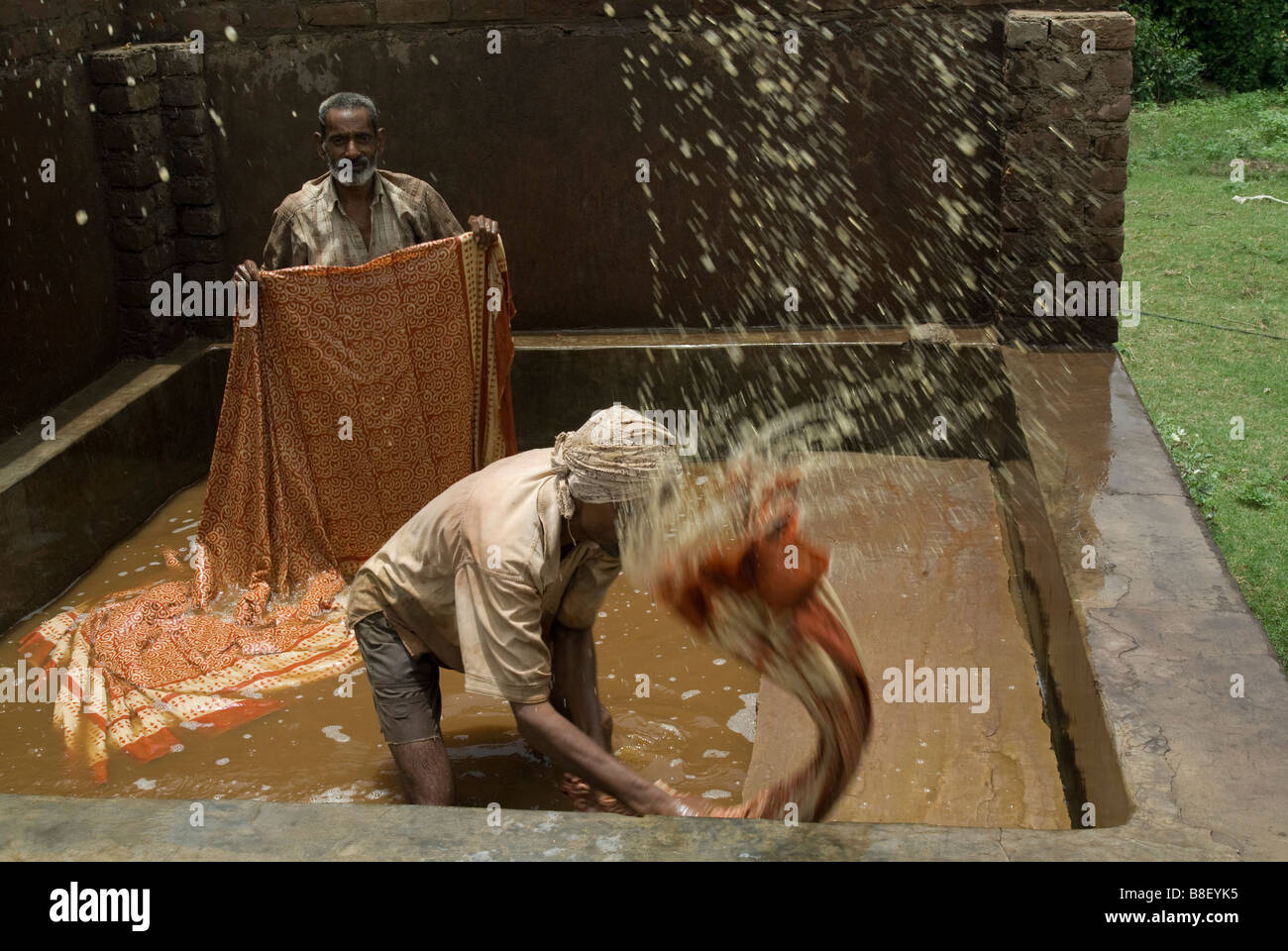 The manual dyeing process Stock Photo - Alamy