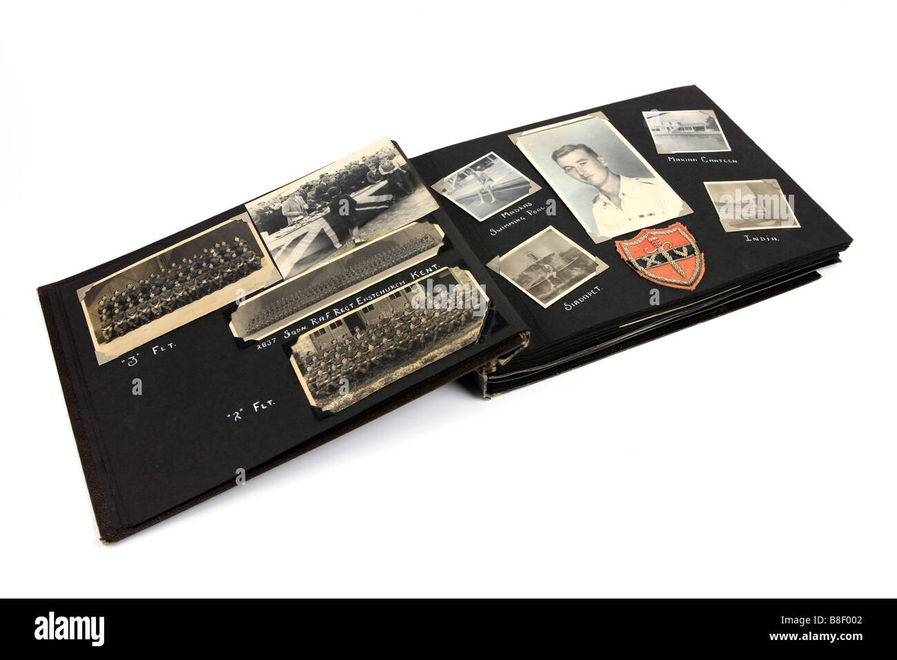 A WW2 Veteran s photo album against a white background Stock Photo - Alamy