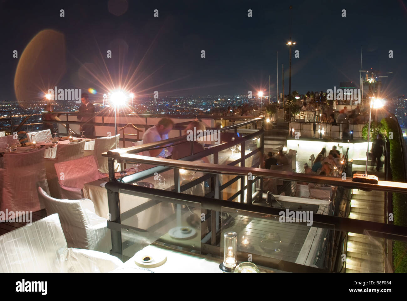 Vertigo restaurant on the roof of the Banyan tree hotel 2 Stock Photo ...