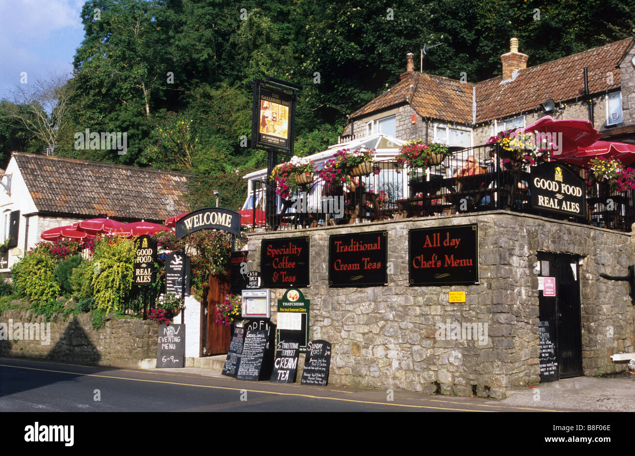 Pub, Cheddar Gorge, Somerset, UK Stock Photo - Alamy