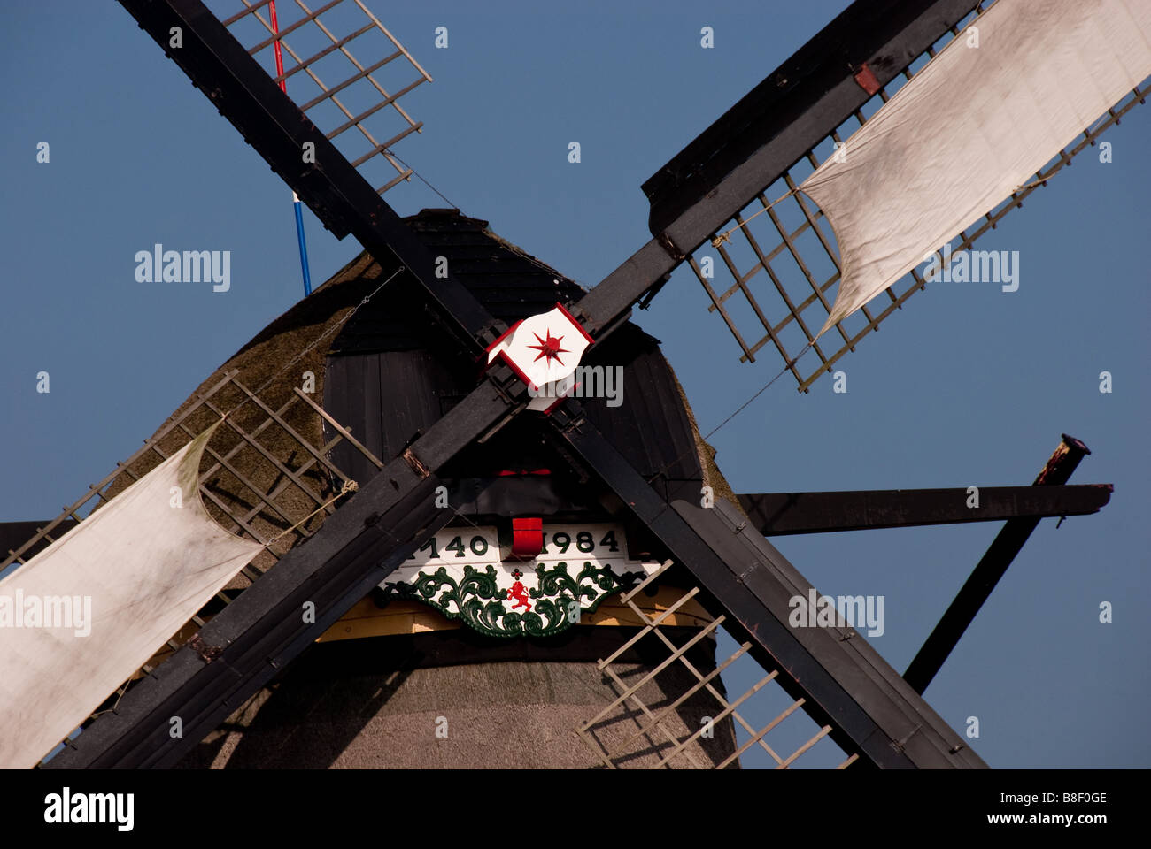 Traditional Dutch Windmill Sails Stock Photo - Alamy