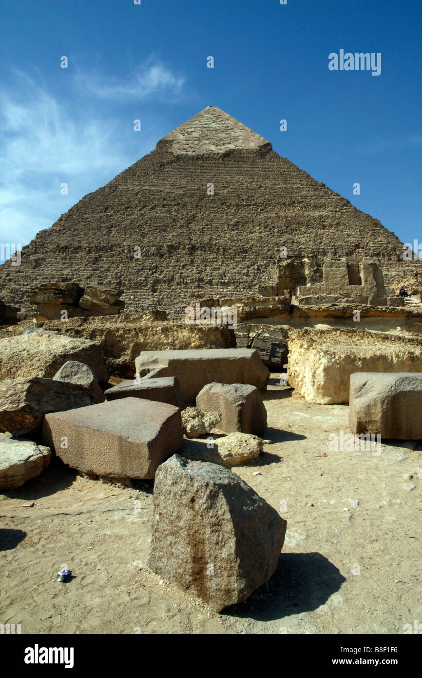 The Pyramid of Chephren at Giza near Cairo in Egypt in February 2009 ...