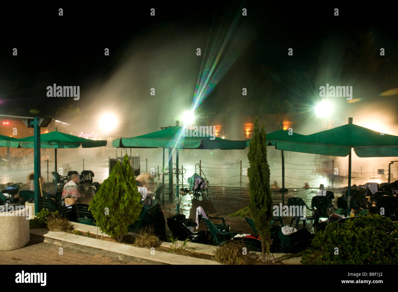 Israel Golan Heights Hamat Gader natural hot spring spa Night Shot ...