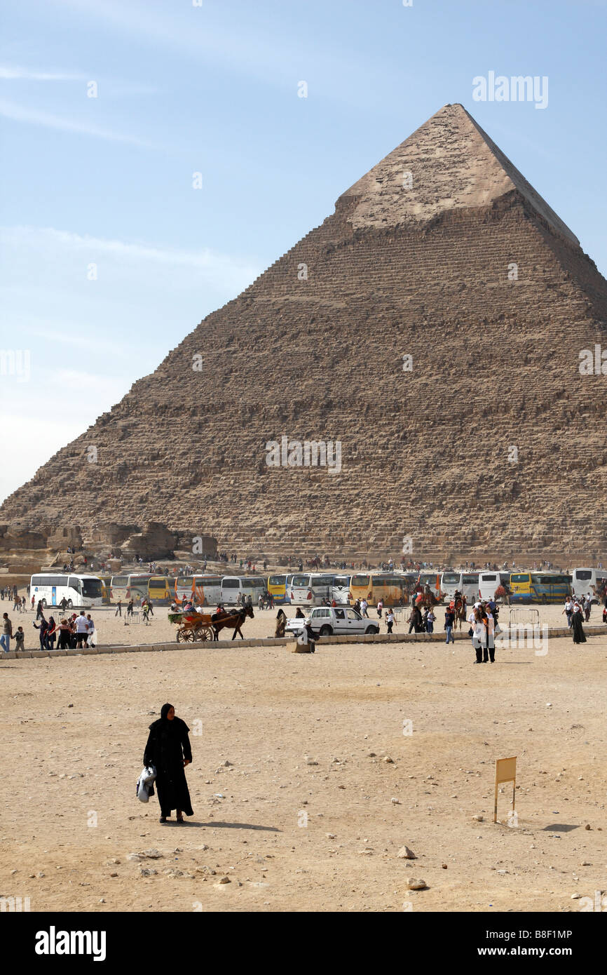 The Pyramid of Chephren at Giza near Cairo in Egypt in February 2009 ...