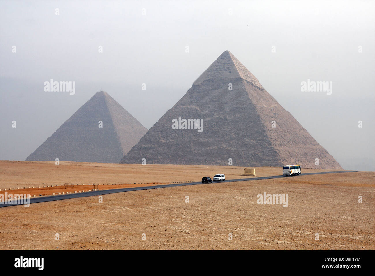 The pyramids at Giza near Cairo in Egypt in February 2009 Stock Photo ...