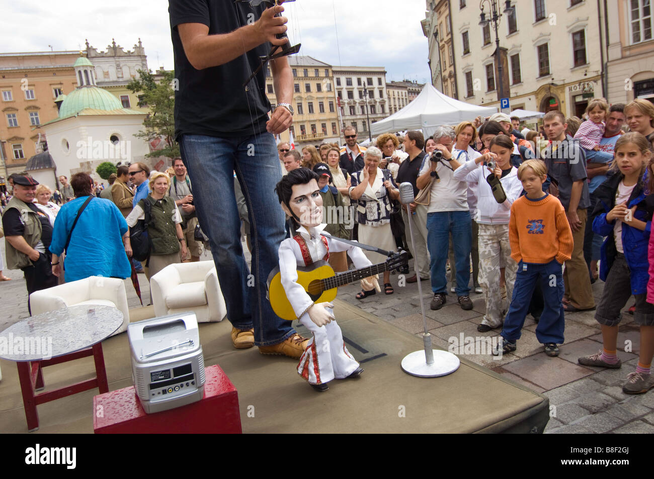Poland Cracow puppet show on Main Square in Old Town Stock Photo - Alamy