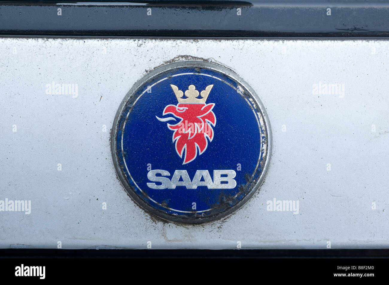 SAAB, car label Stock Photo - Alamy