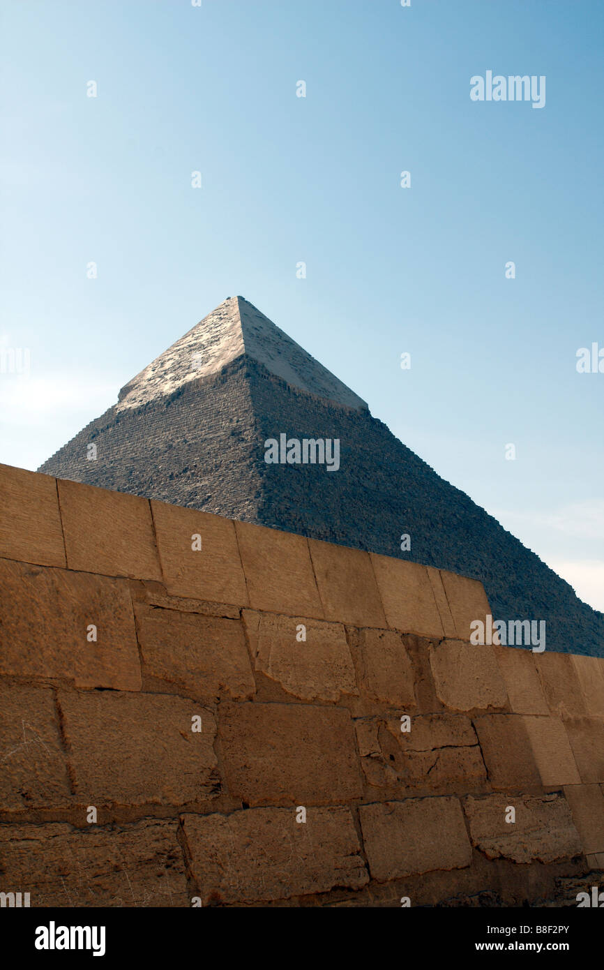 The Pyramid of Chephren at Giza near Cairo in Egypt in February 2009 ...