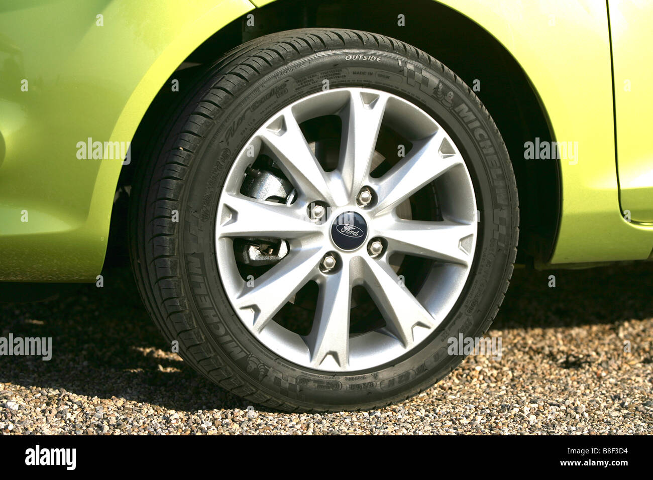 New Green Ford Fiesta Car Launched in Sienna, Italy 2009 Stock Photo ...