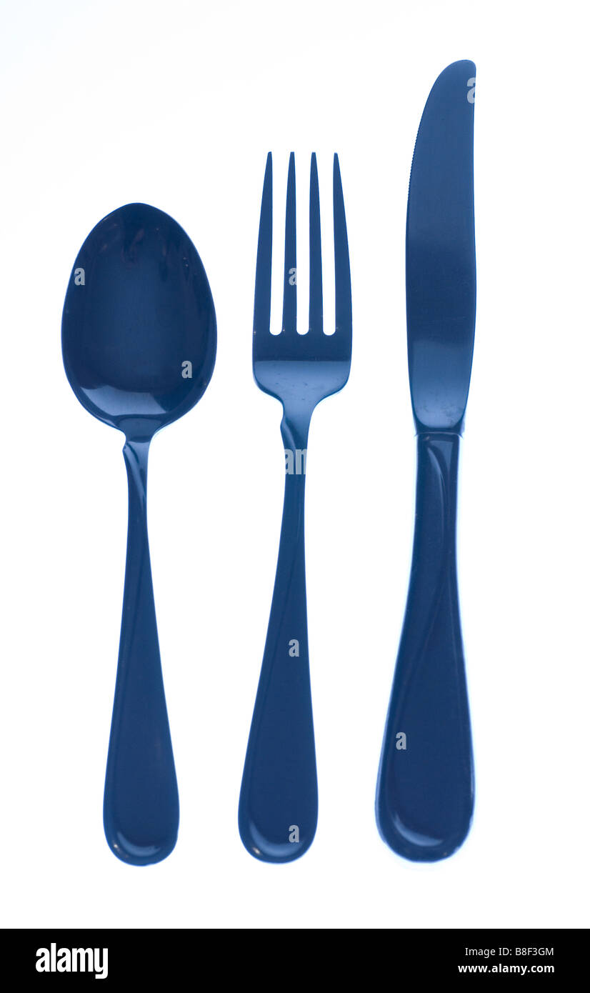 Set cutlery dinner table Cut Out Stock Images & Pictures - Alamy