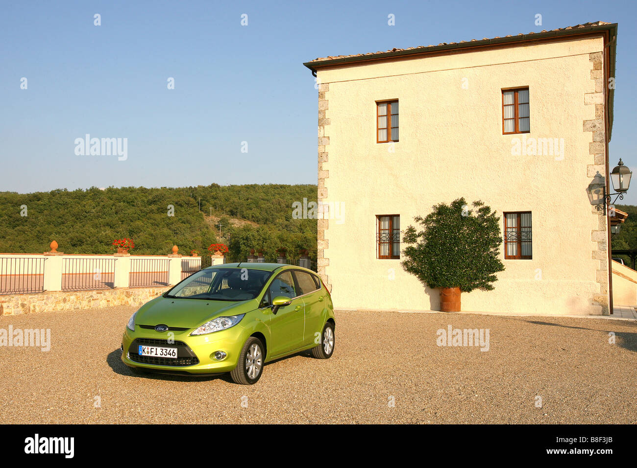 New Green Ford Fiesta Car Launched in Sienna, Italy 2009 Stock Photo ...