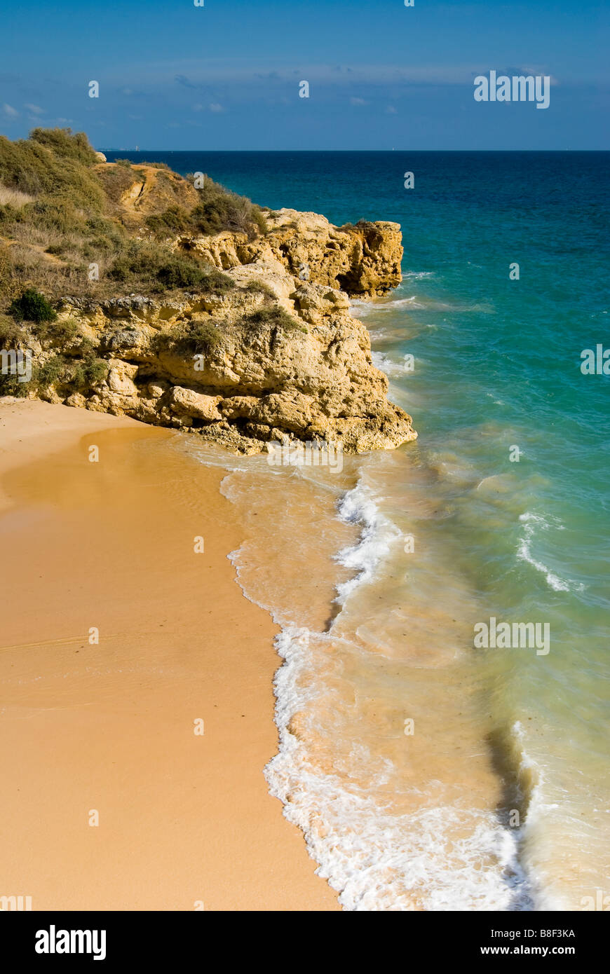 Oura beach and cliffs in Albufeira Portugal Stock Photo - Alamy