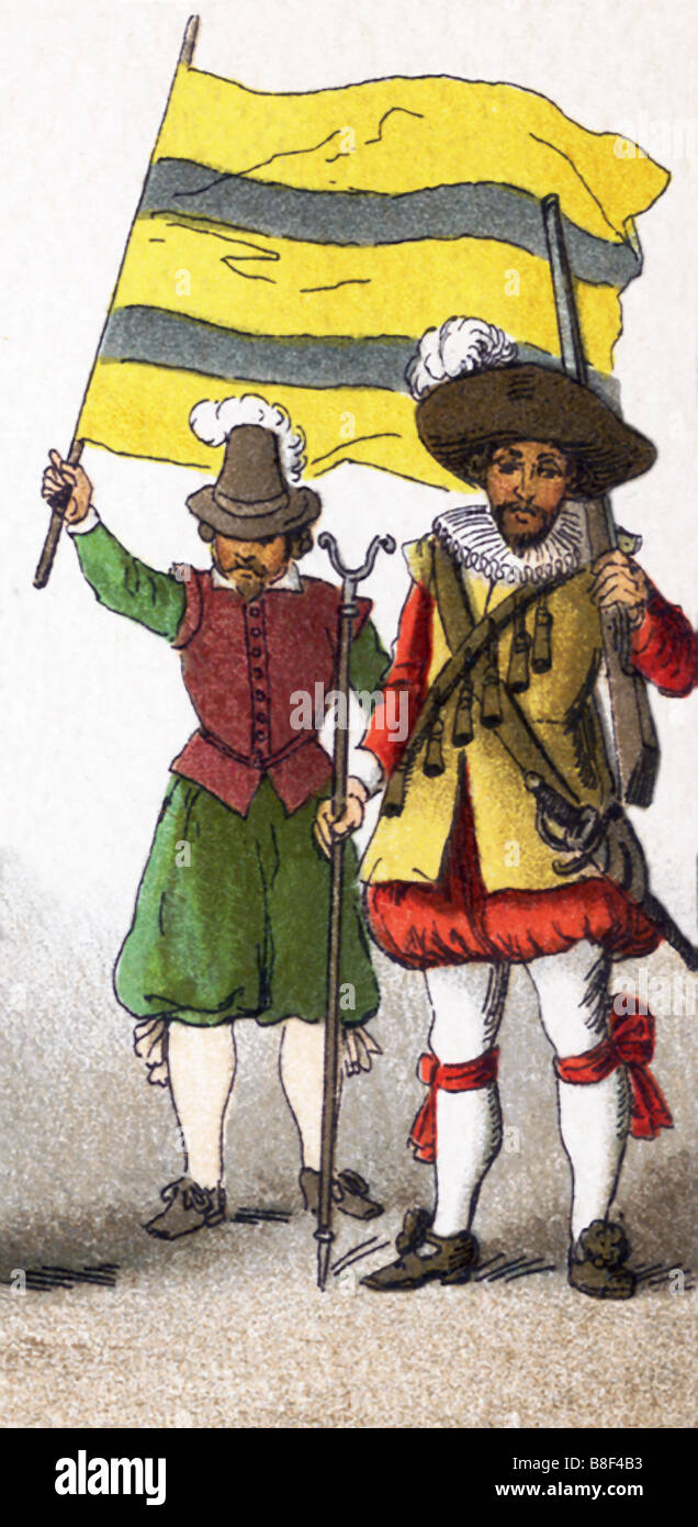 German Military Men in 1600 Stock Photo - Alamy