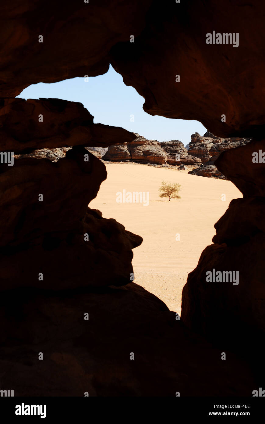 Africa-shaped hole in In Awiss Stock Photo - Alamy