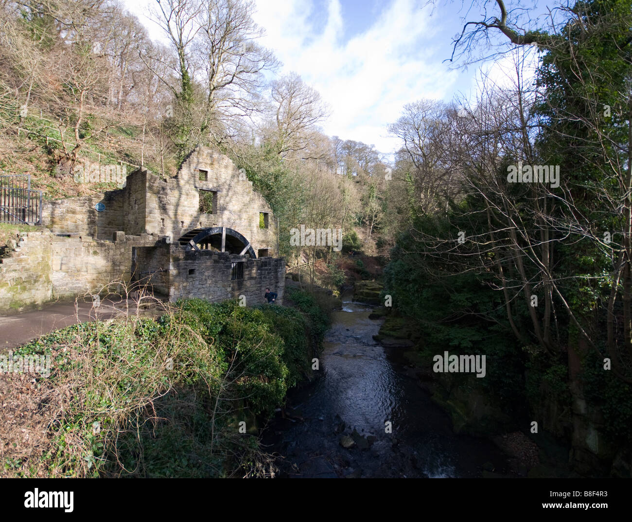 Jesmond Dene, the Old Mill and Ouse Burn Stock Photo - Alamy