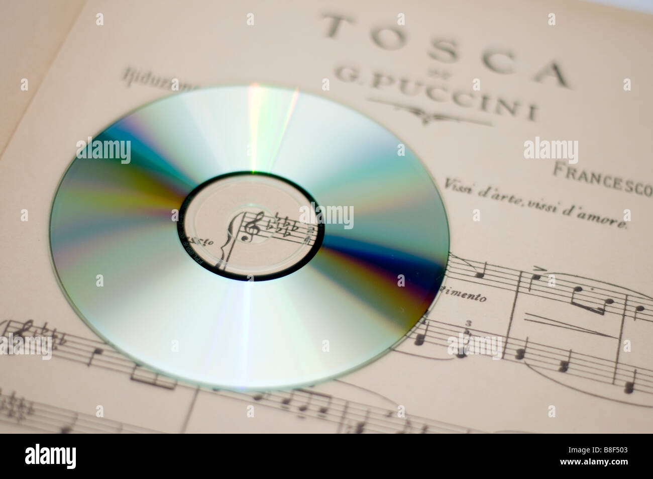 a music sheet of giacomo puccini opera "Tosca Stock Photo - Alamy