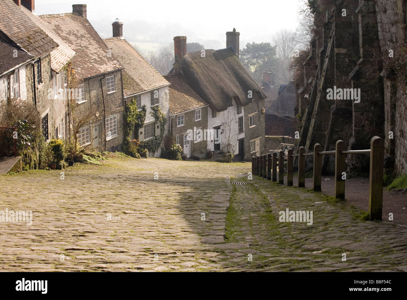 Dorset Gold hill Shaftesbury Steep United kingdom Stock Photo - Alamy