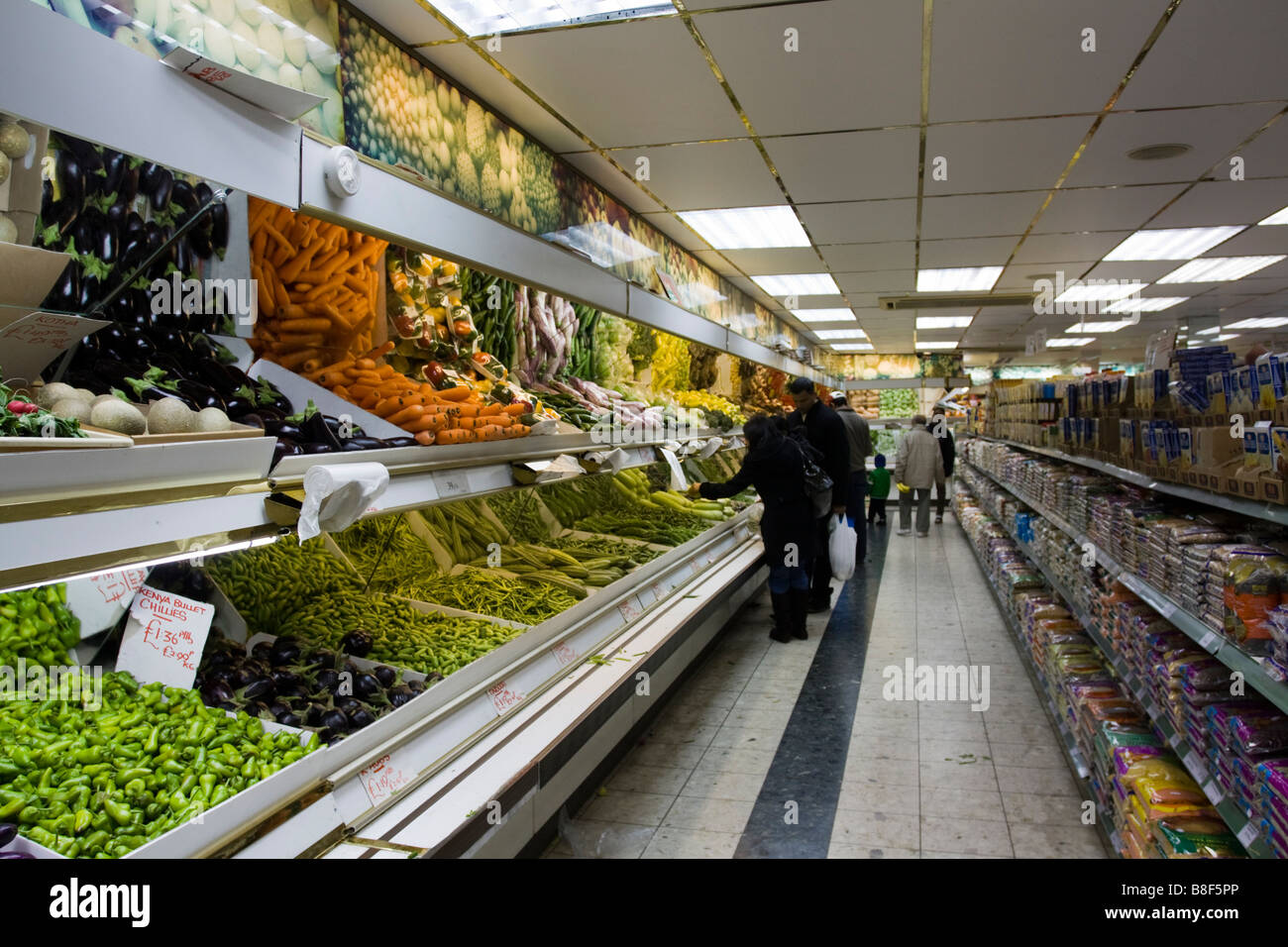 Asian Green Grocer Wembley North London Stock Photo - Alamy