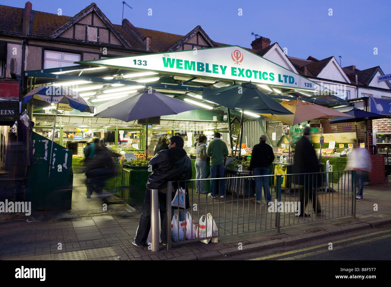 Asian Green Grocer Wembley North London Stock Photo - Alamy
