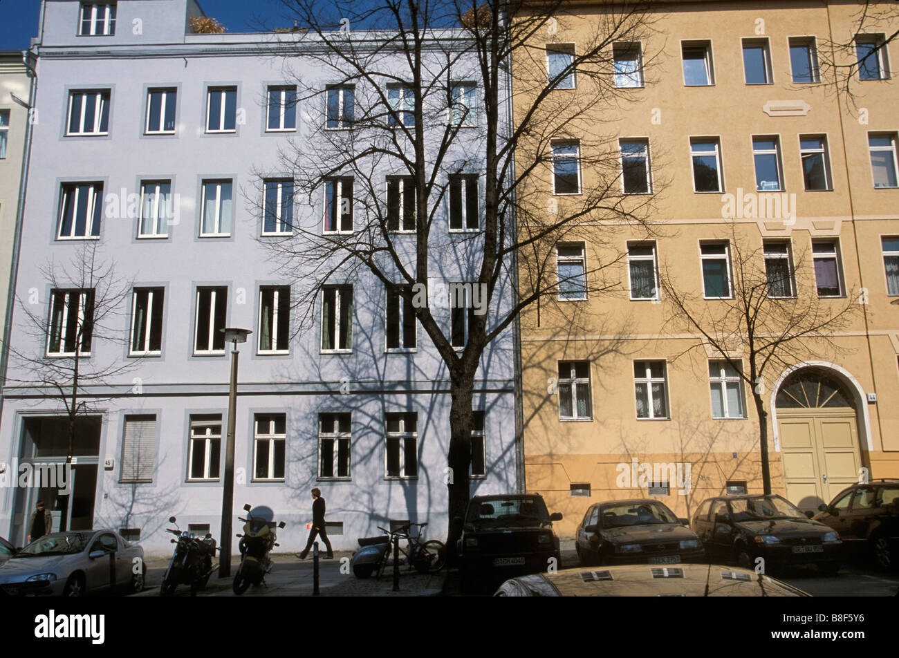 Colorful buildings in East Berlin Germany Stock Photo - Alamy