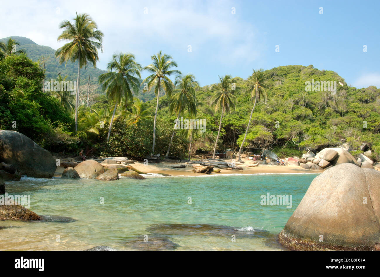La Arenilla Beach in Parque Tayrona, Magdalena, Colombia Stock Photo ...