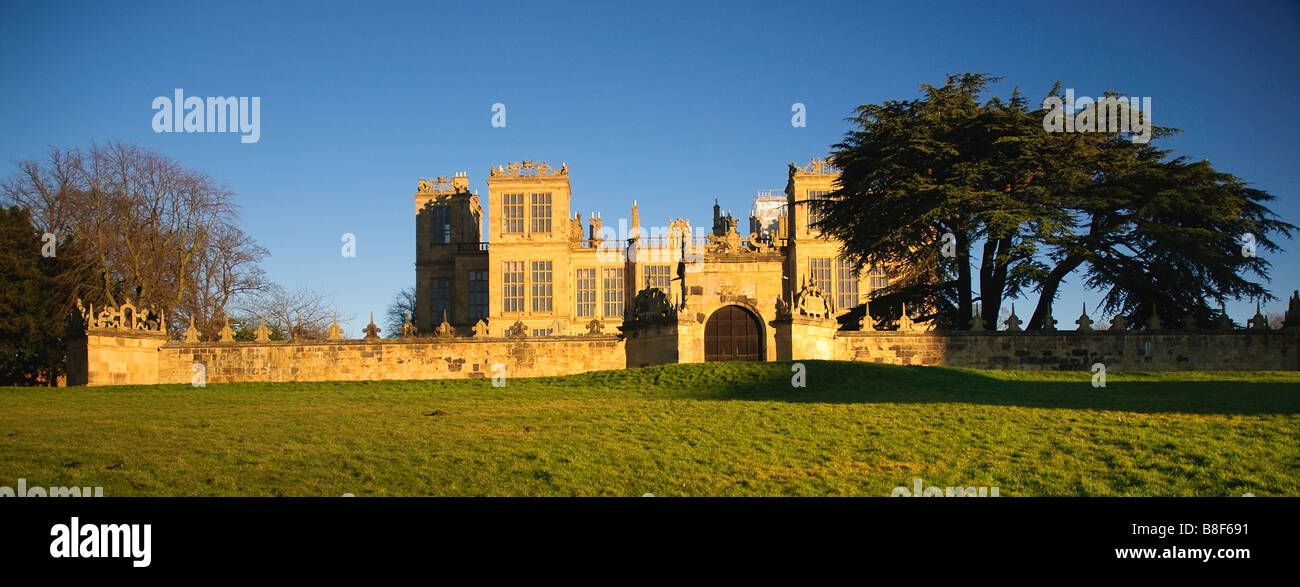 Elizabethan manor house at Hardwick in Derbyshire Stock Photo - Alamy