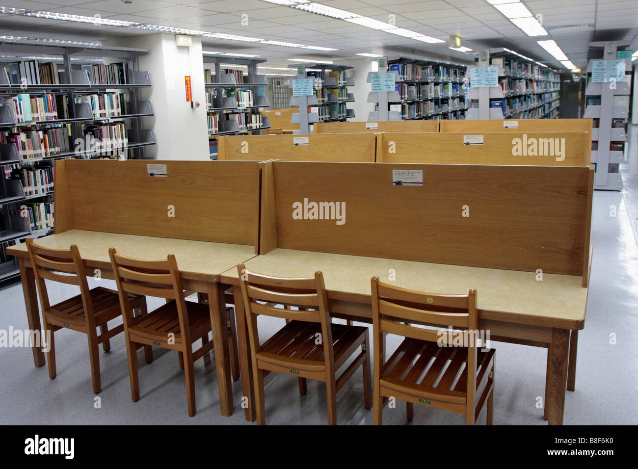 Books and bookshelves display in library Stock Photo - Alamy