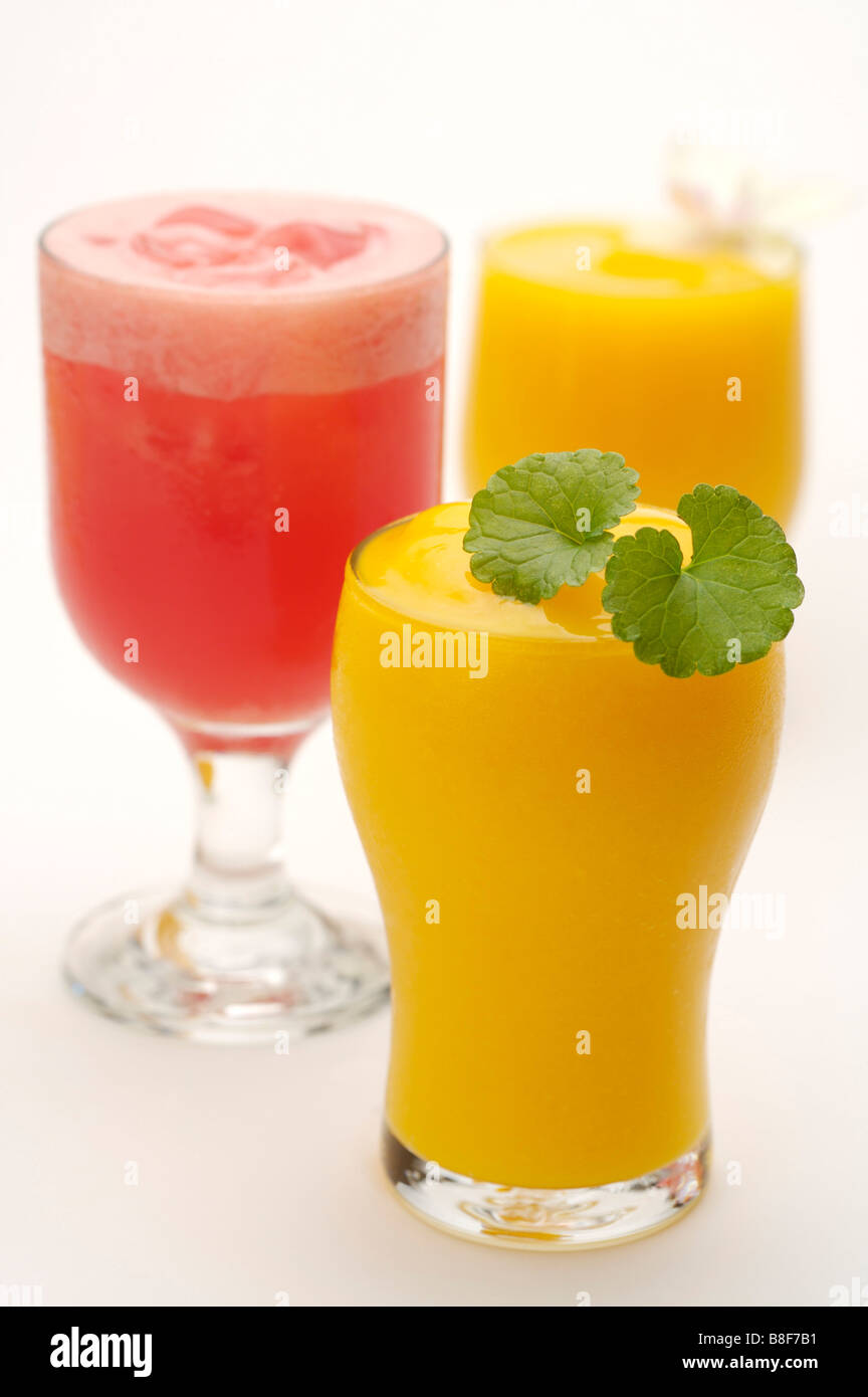Watermelon mango juice in glasses hi-res stock photography and images ...