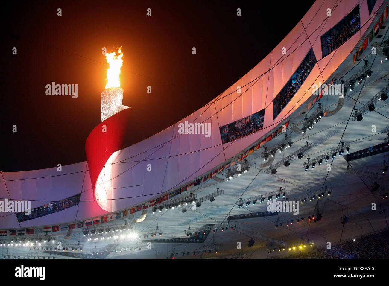 Flaming Torch On National Stadium,Beijing,China Stock Photo - Alamy