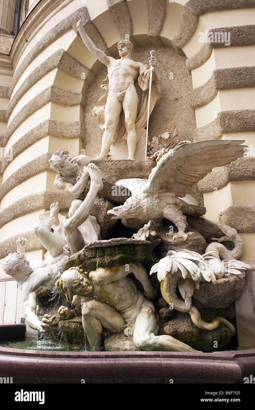Alte Hofburg statue on Michaelerplatz, Vienna Stock Photo - Alamy