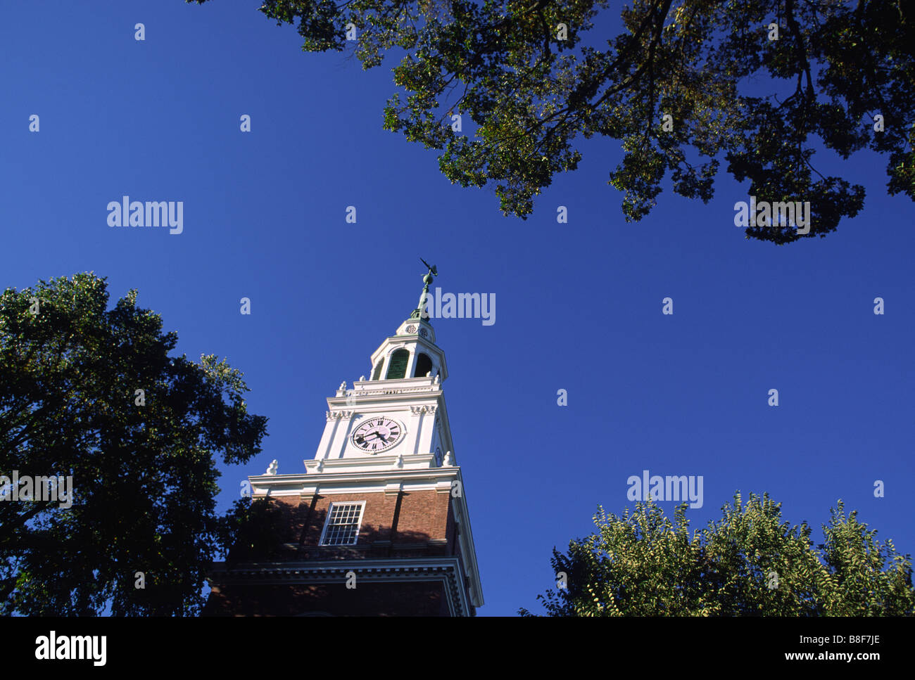 Clock tower on the campus of Dartmouth College, New Hampshire Stock ...