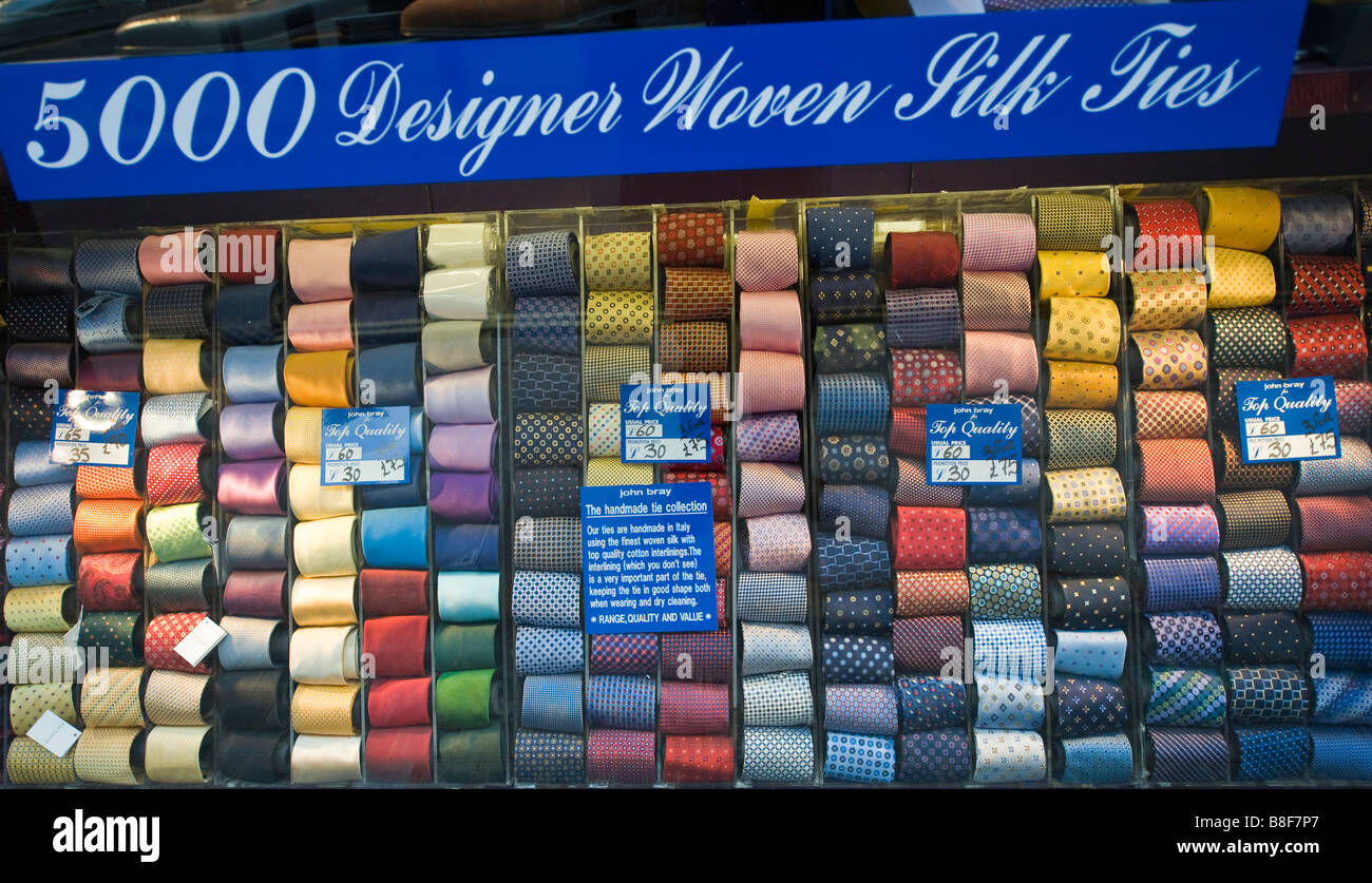 Silk ties display Stock Photo - Alamy