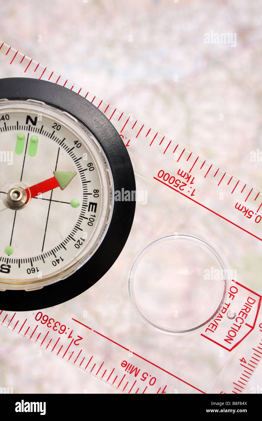 compass on top of a map Stock Photo - Alamy