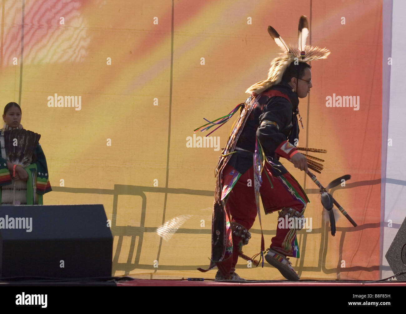 Native American dance troupe perform Native American Eagle Spirit Dance ...