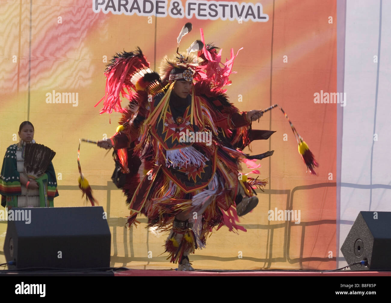 Native American dance troupe perform Native American Eagle Spirit Dance ...