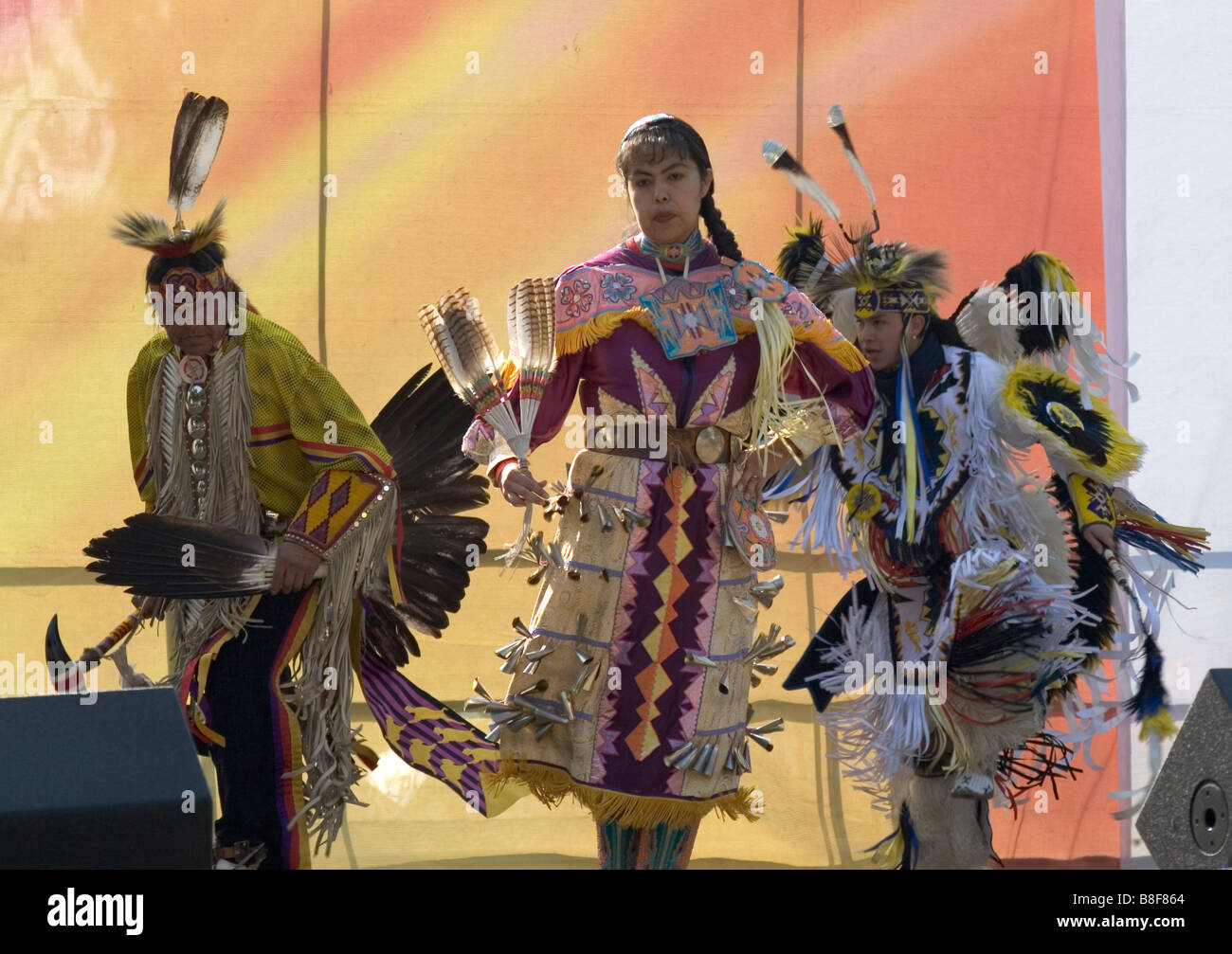Native American dance troupe perform Native American Eagle Spirit Dance ...